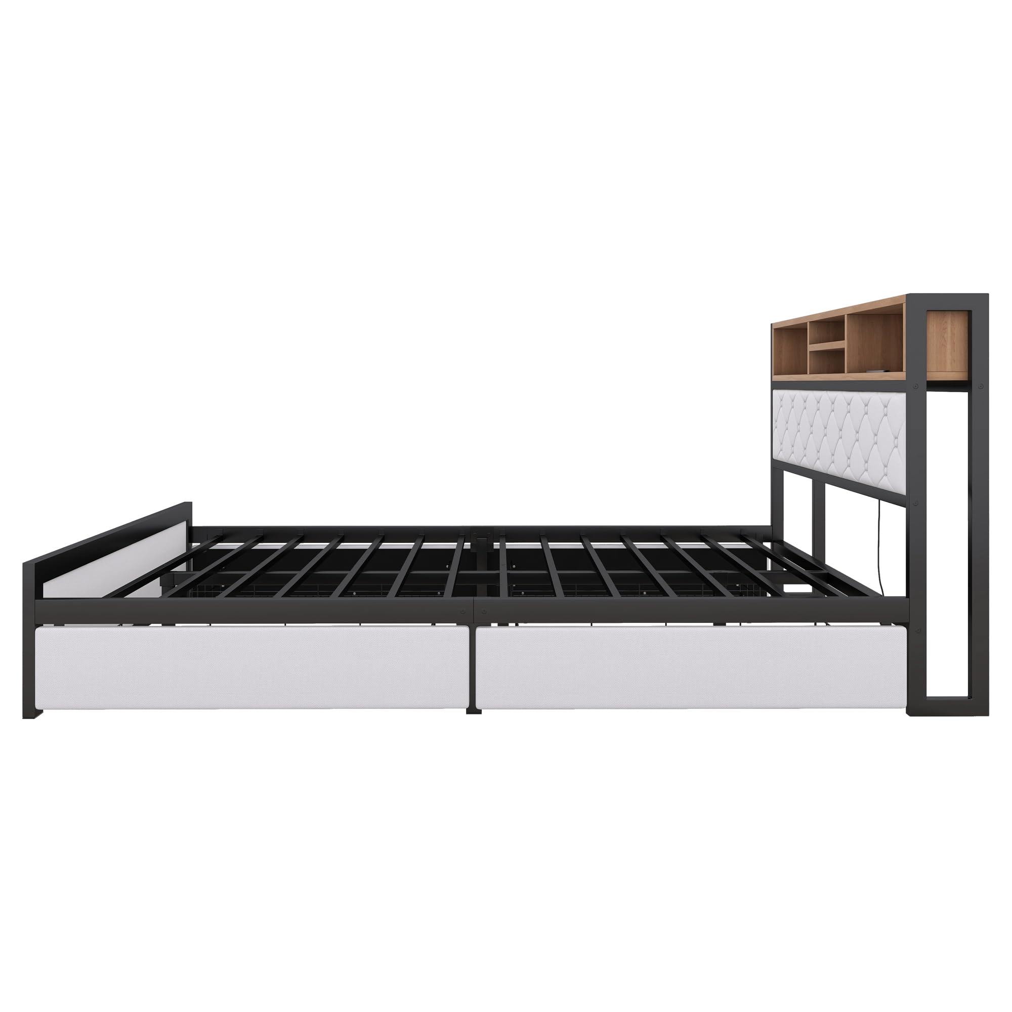 Jintop Full Size Crown-Shaped Princess Bed with Soft PU Leather Padding and LED Light Strips,Unique Bed Frame w/Headboard & Footboard,Slat Support,No Box Spring Needed,for Kids Bedroom,Pink