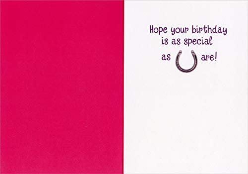 Paper House Productions Running Stallion in Meadow Juvenile Birthday Card for Kids : Children