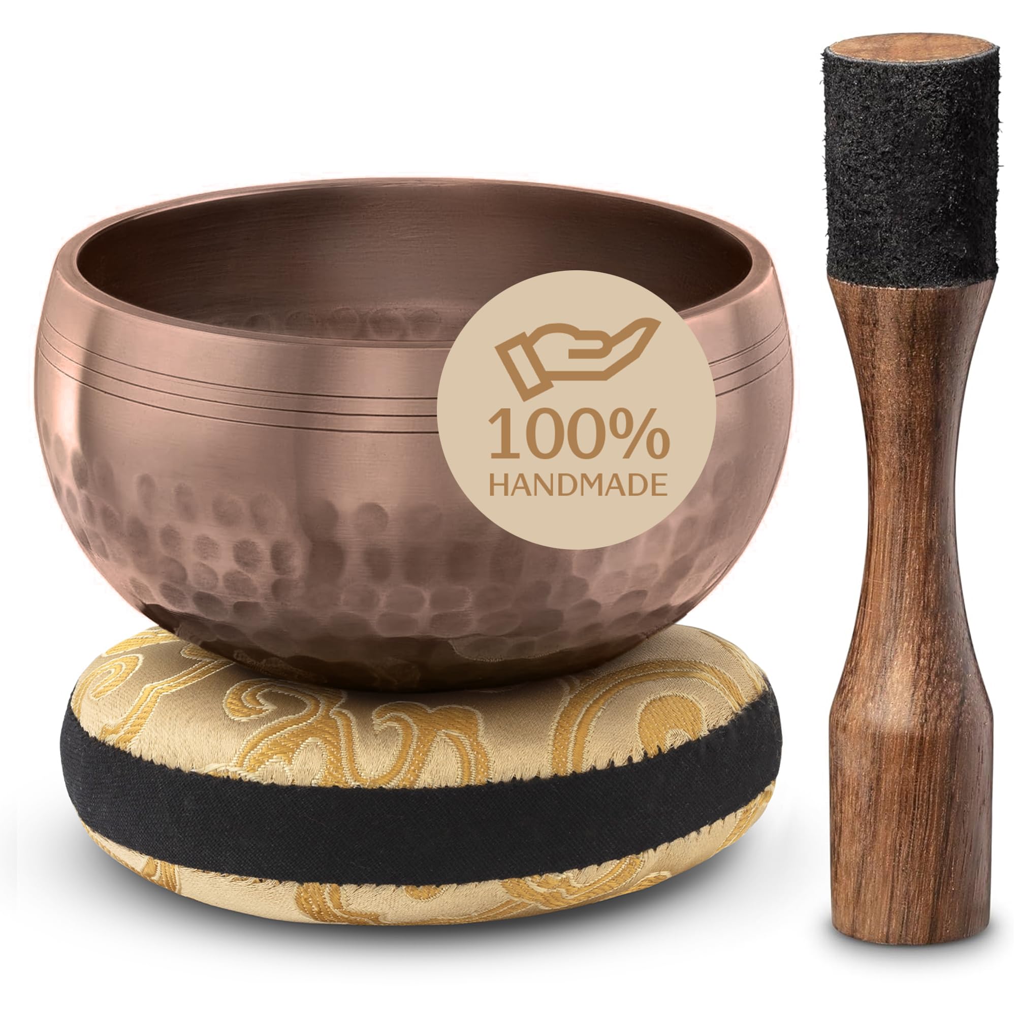 Tibetan Singing Bowl Set â Authentic Hand-Tuned Sound Bowl for Meditation â Complete Meditation Bowl Kit with Cushion, Mallet & Guide â Perfect Tibetan Bell for Yoga, Relaxation, & Sound Healing