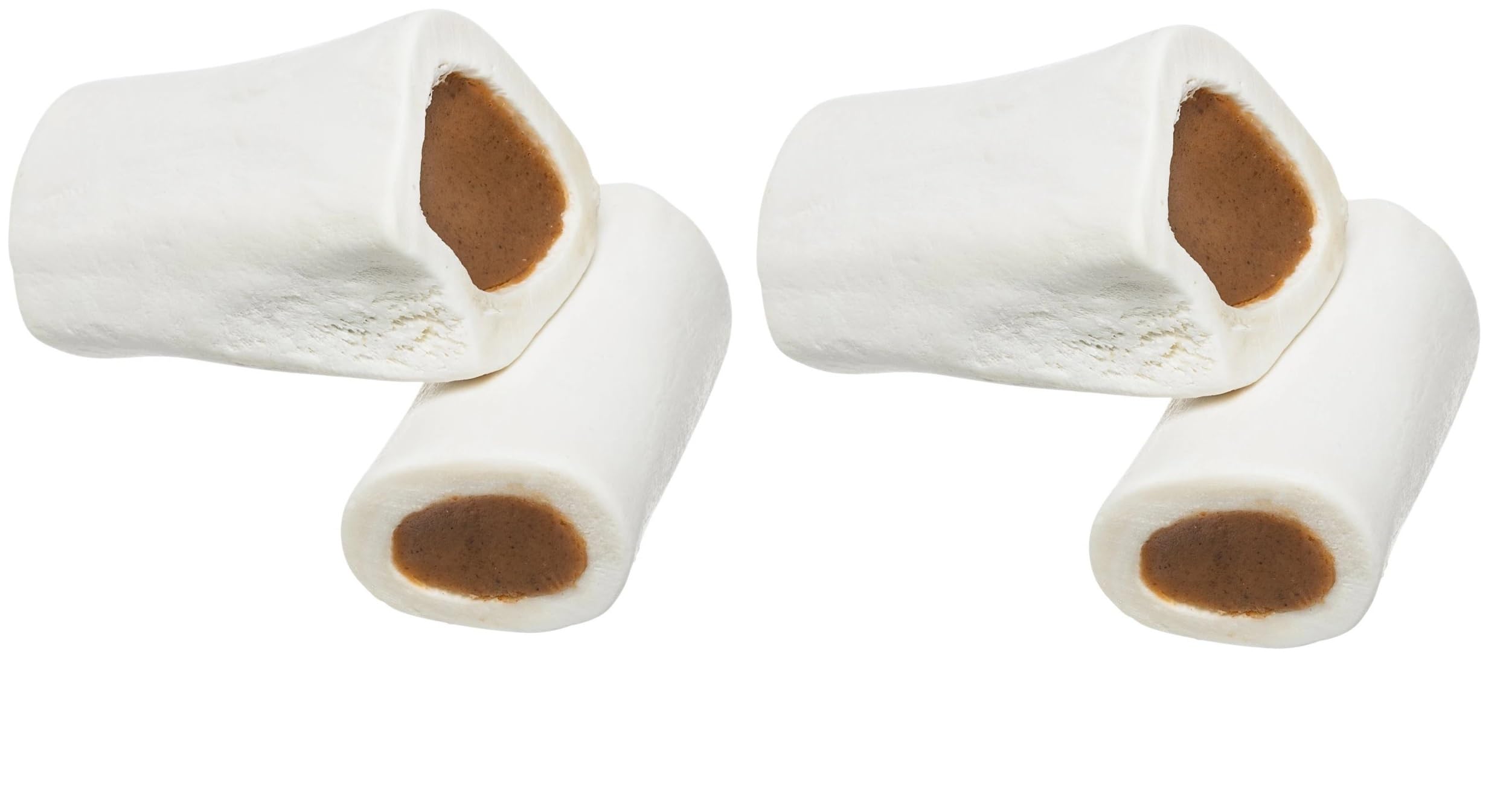 MPP Stuffed Bully Shin Bones 4 Inch Refillable Nutritious Hard Dog Dental Care Chews (2 Bones)