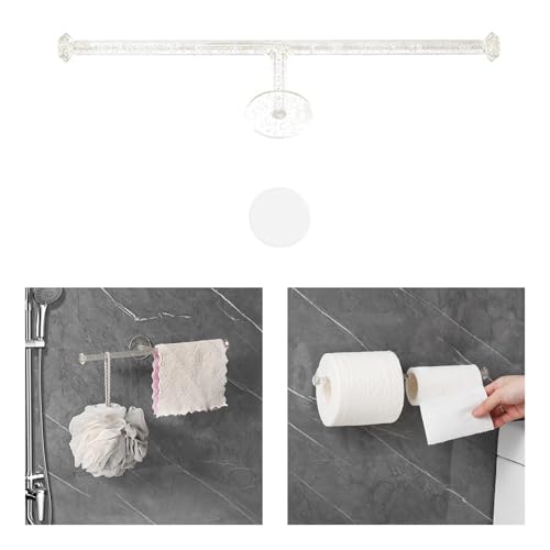 HIOPOIUYT Convenient Suction Cup Towel Practical Storage Holder Rack Easy To Install Towel For Bathroom And Kitchen Powerful Suction Cup Bath Towel