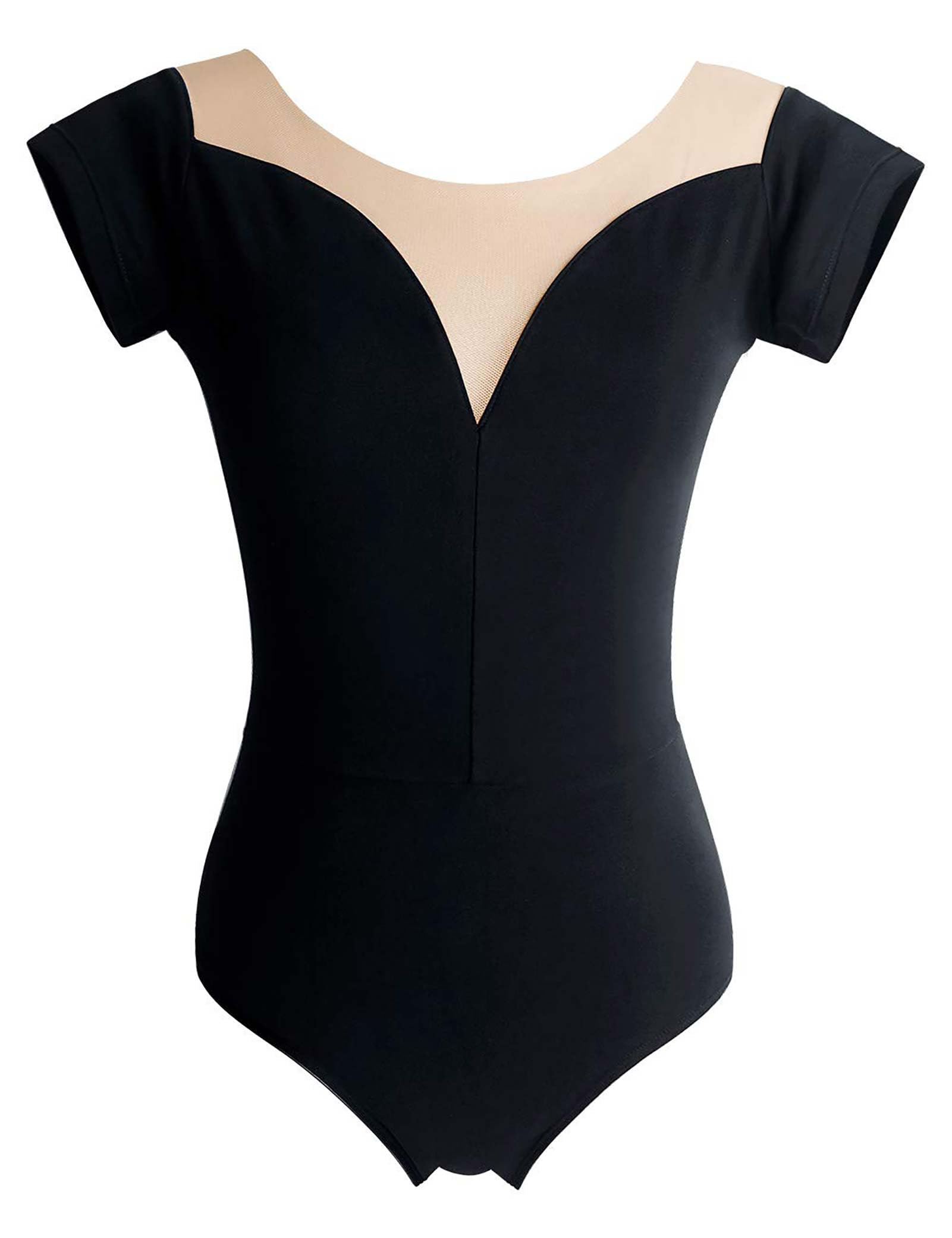 Daydance Adult Black Women's Dance Leotards Lycra Cotton Ballet Clothes, A Size up