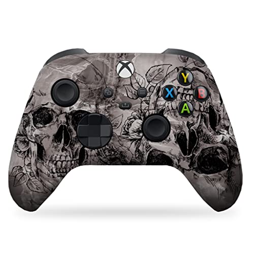 DreamController Skull Custom X-box Controller Wireless compatible with X-box One/X-box Series X/S Proudly Customized in USA with Permanent HYDRO-DIP Printing (NOT JUST A SKIN)