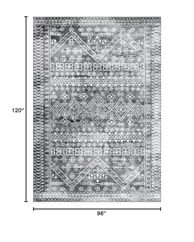 nuLOOM Transitional Moroccan Frances Area Rug, 8x10, Grey