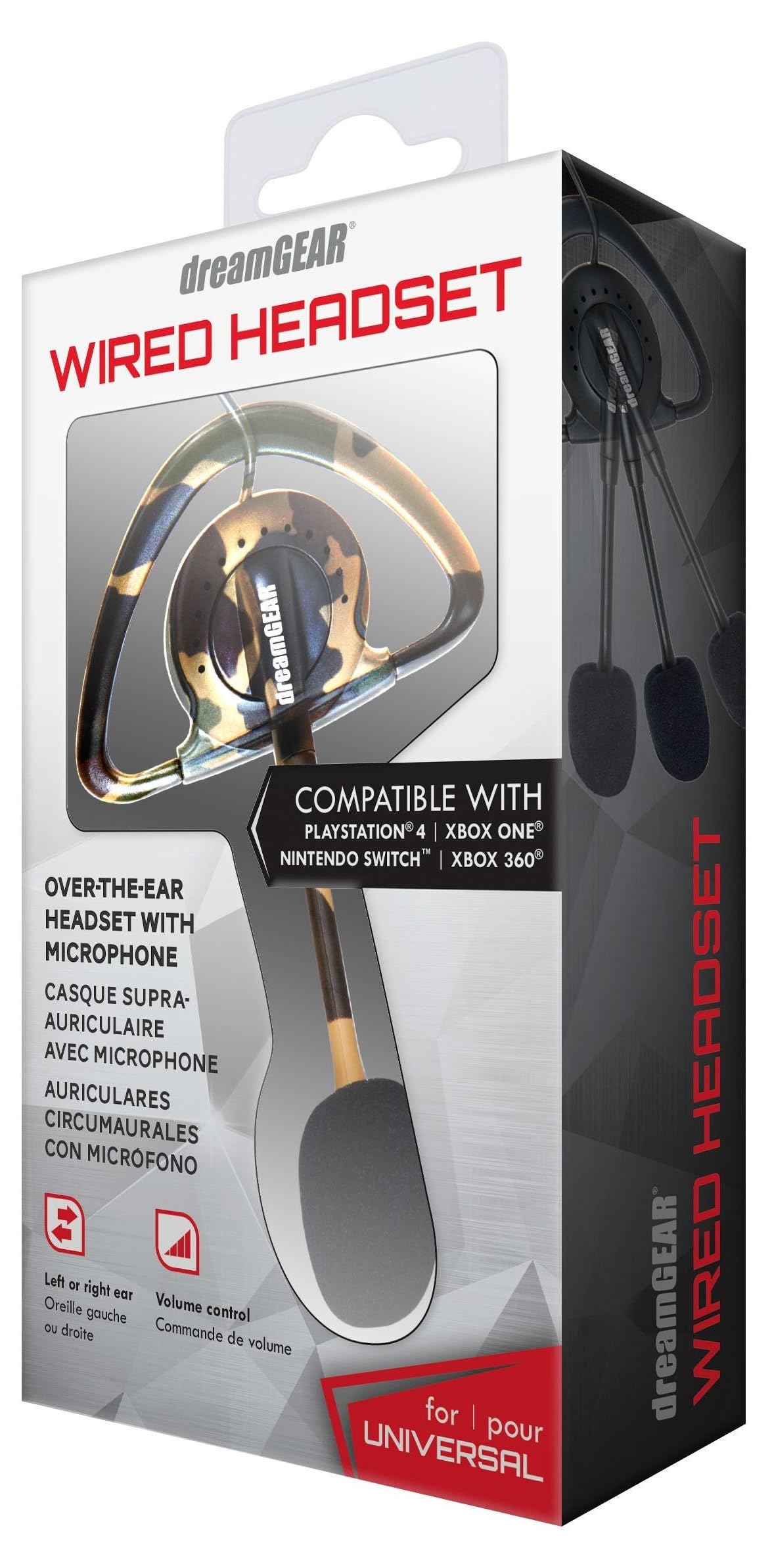 dreamGEAR Single Ear Wired Gaming Headset for Nintendo Switch, PlayStation 4, Xbox One, and Xbox 360 - Black - Nintendo Switch