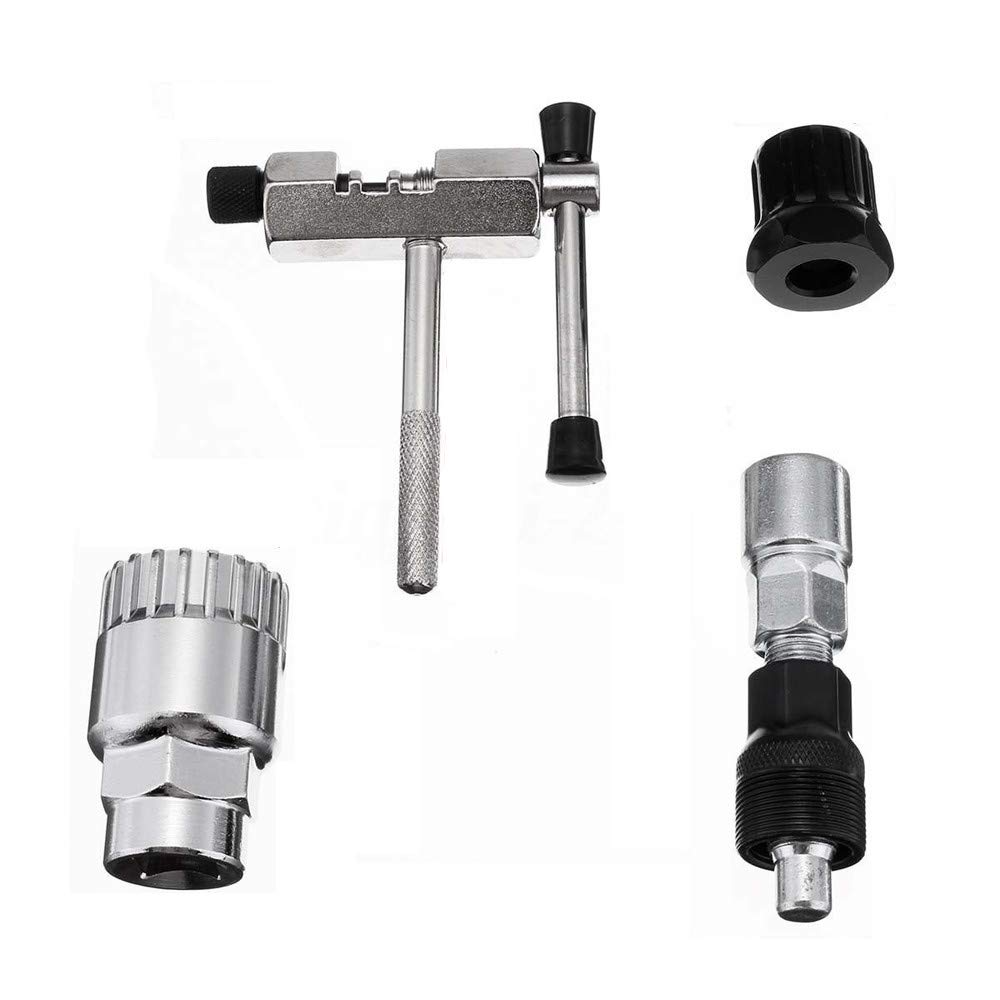 Toxz 4Pc Mountain Bike MTB Bicycle Crank Chain Axis Extractor Removal Repair Tool Kit,Chain Breaker,Crank Extractor,Bracket Removal Tool,Suitable for Outdoor Biking