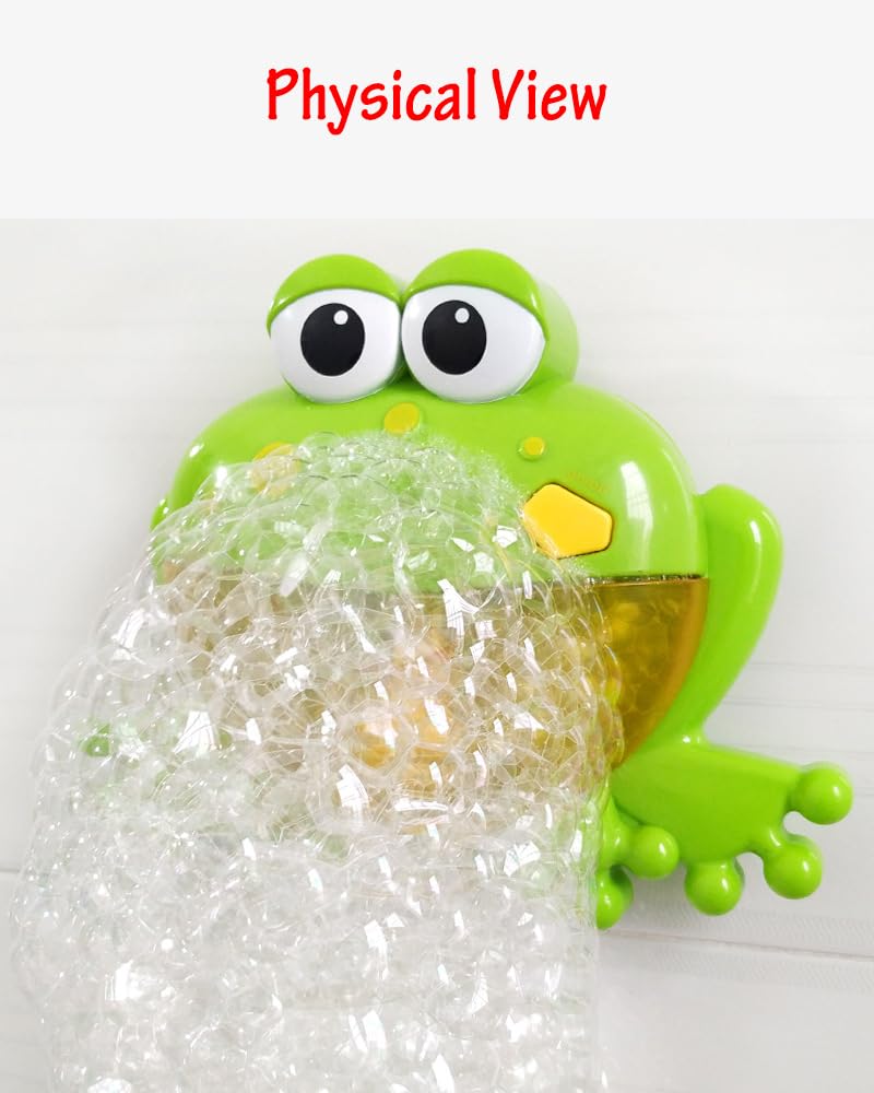 Toy Baby Bath Bubble Maker Machine Musical Frog Bathtub Shower
