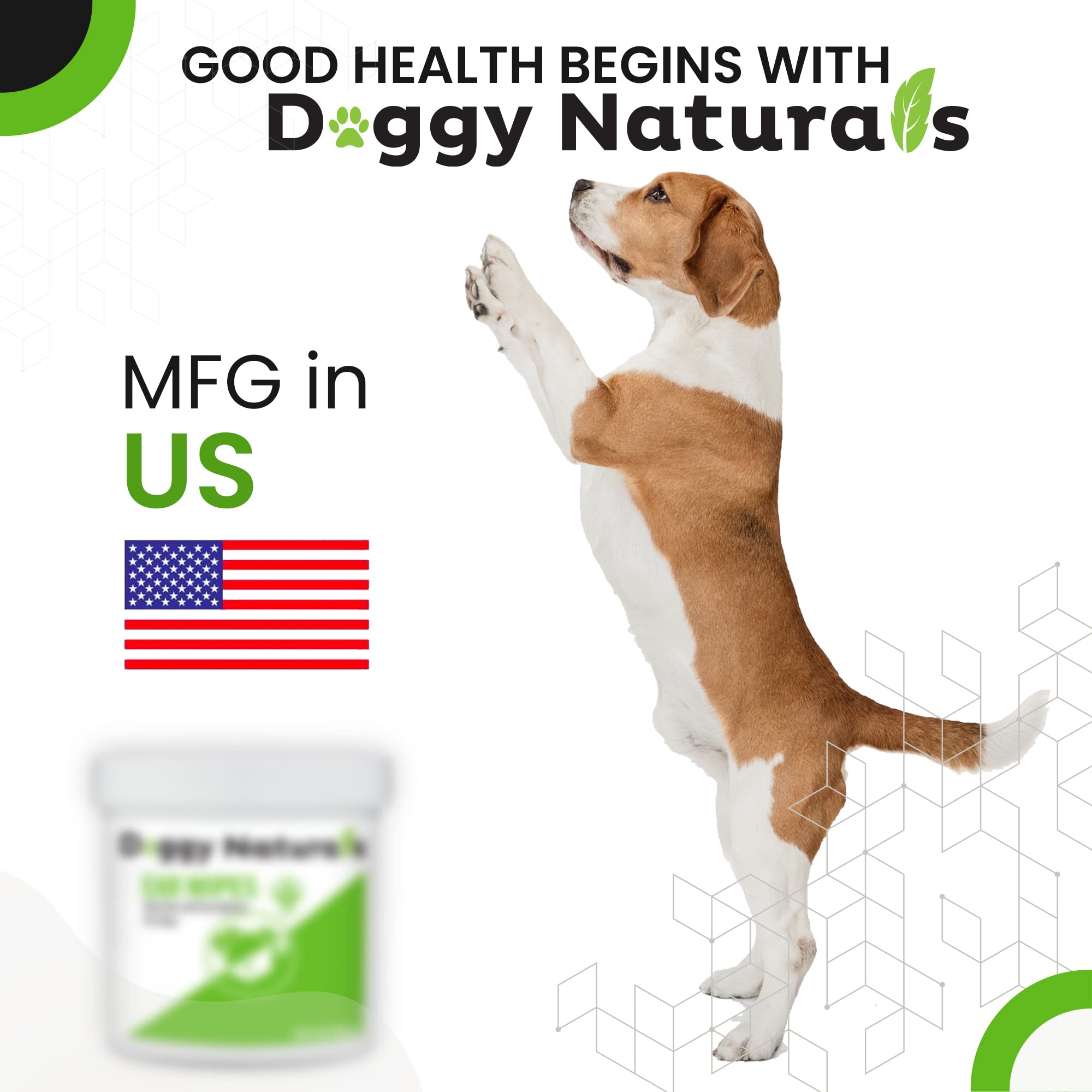 Pet Health Pharma Dog Ear Cleaner Wipes with Aloe and Eucalyptus (100 Count) - Otic Cleanser for Dogs (Made in U.S.A) (100ct Wipes with Aloe & Eucalyptus)
