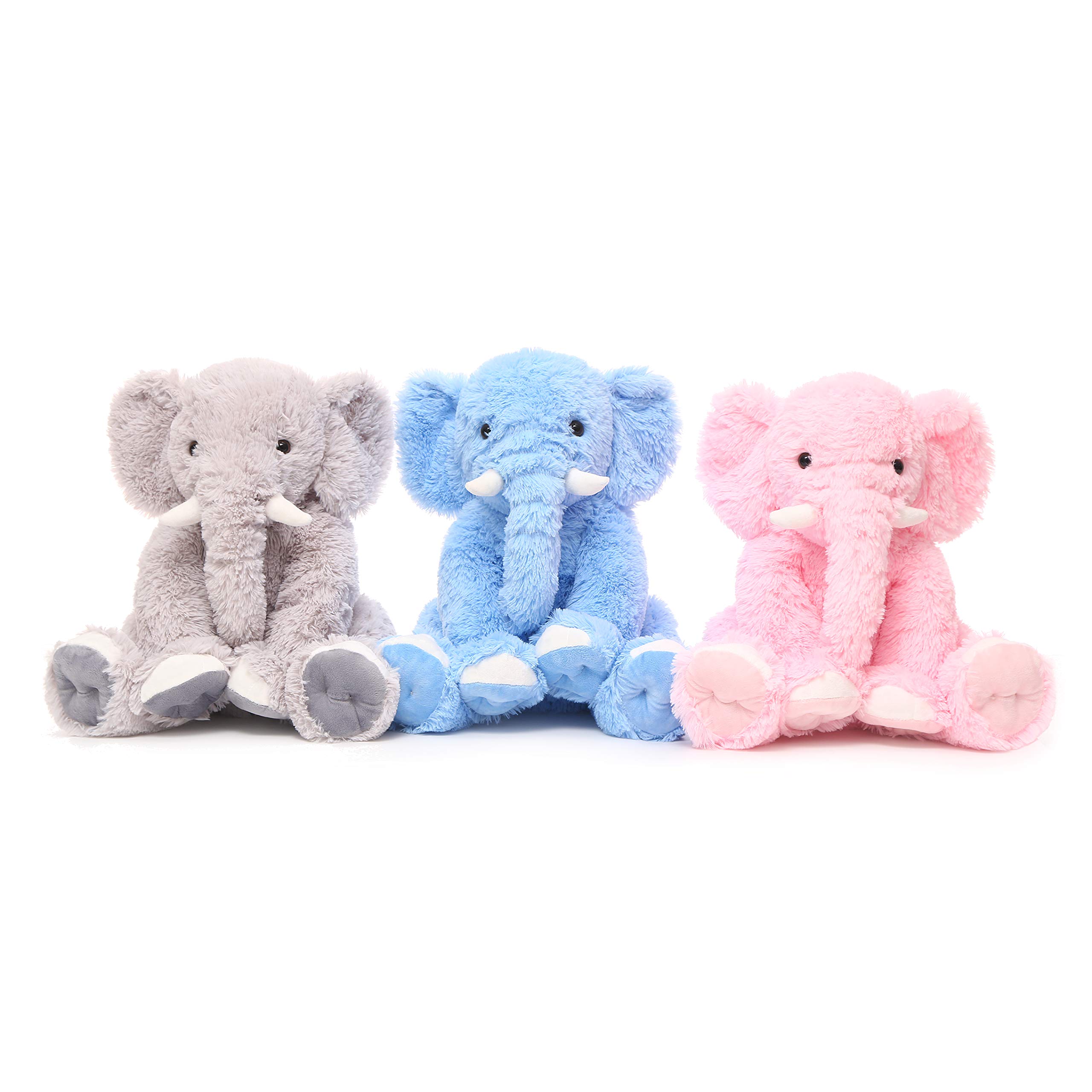 Toys Studio 19.6 Inch Stuffed Elephant Animal Soft Giant Elephant Plush Gift for Girls, Boys (Gray)
