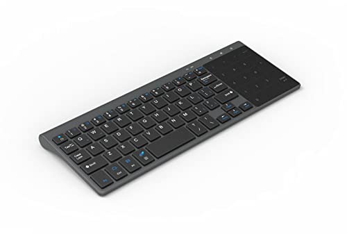 FEDRUI Wireless Mechanical Keyboard with Touchpad Keypad, PC Desktop Gaming Keyboard for Office