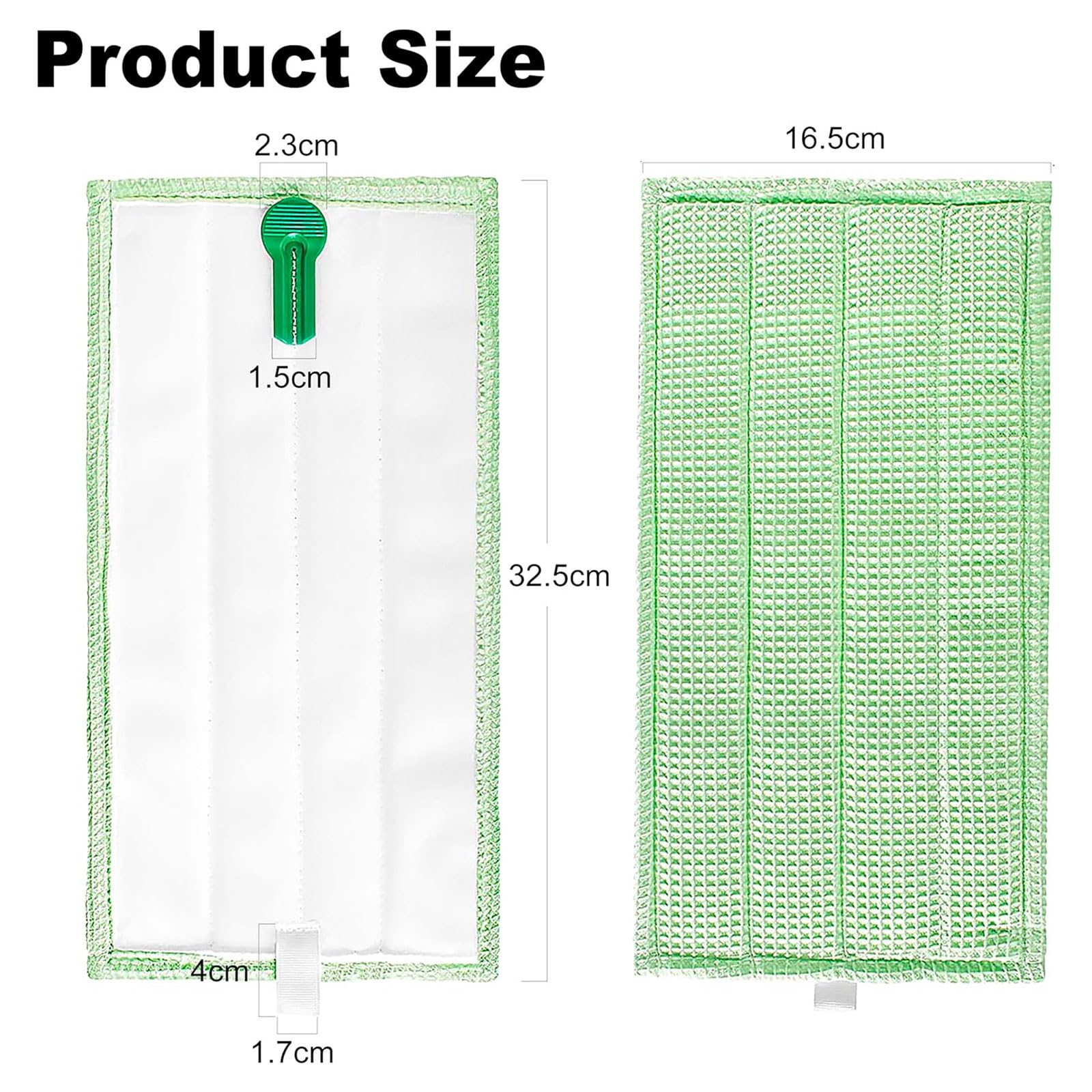hokojix 6Pcs Professional Microfiber Mop Floor Cleaning System Flat Mop Reusable Washable Mop Pad Dust Mopping for VORWERK SP600