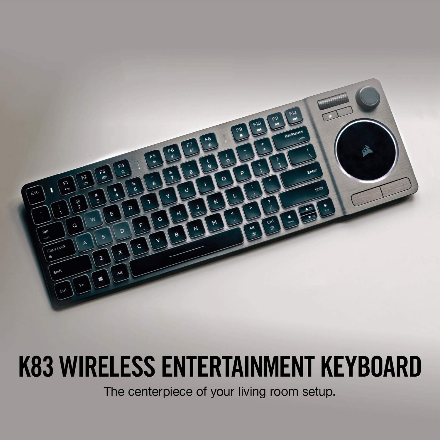 Corsair K83 Wireless Keyboard - Bluetooth and USB - Works w/ PC, Smart TV, Streaming Box - Backlit LED