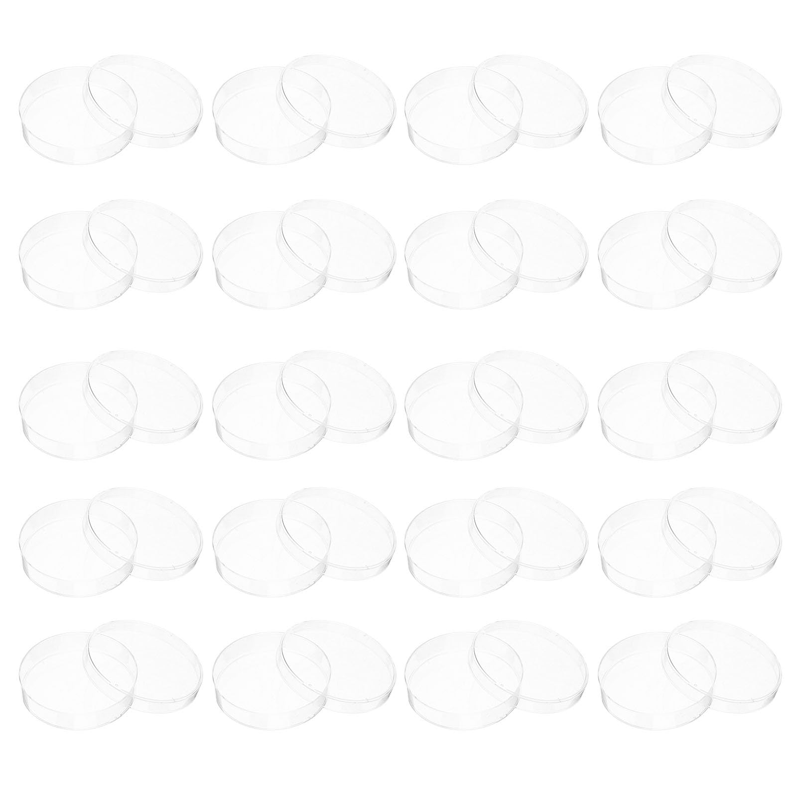Petri Dishes Agar Plates, Plastic Petri Dish with Lid 70mm Petri Plates for Lab Experiment Biology Microbiology Studies School Teaching, 20pcs