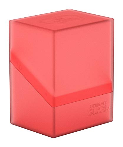 Ultimate Guard Boulder 80+, Deck Case for 80 Double-Sleeved TCG Cards, Ruby, Secure & Durable Storage for Trading Card Games, Soft-Touch Finish