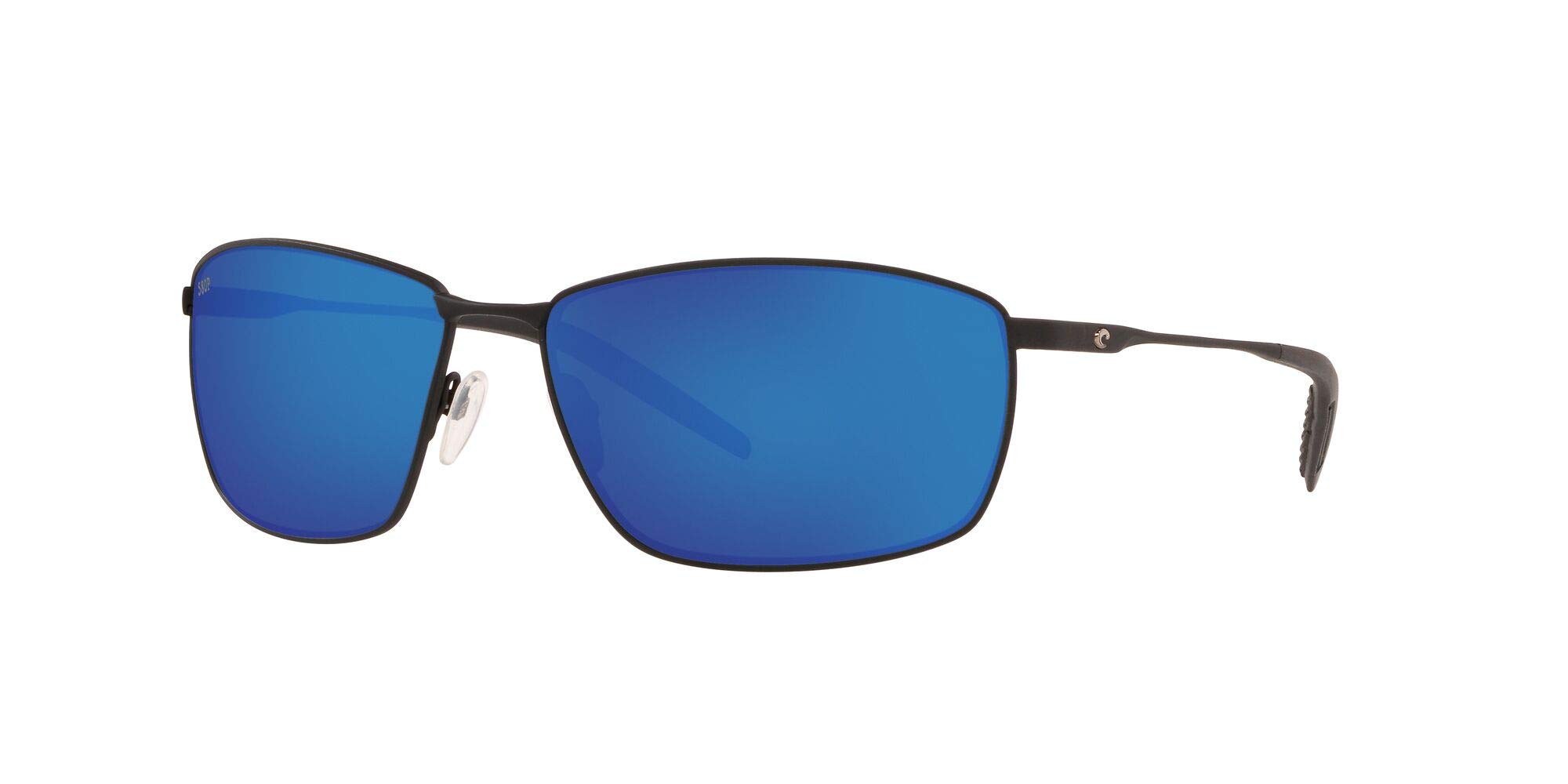 Costa Del Mar Mens Turret Rectangular Sunglasses, Matte Dark Gunmetal/Grey Polarized-580P, 63 mm