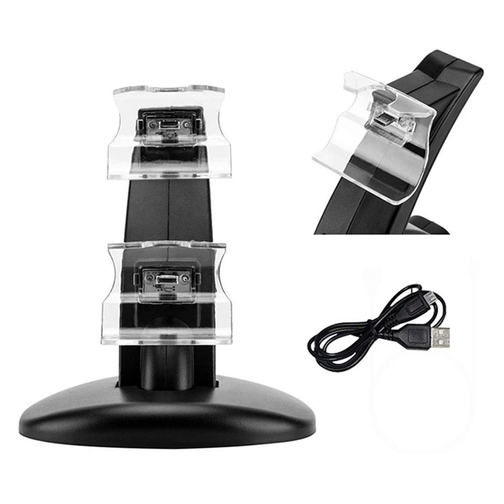 Dual Charging Station for Xbox One/One S Controller, Charger Stand, Charging Dock for Xbox One (S) Controller with USB Cable Cord