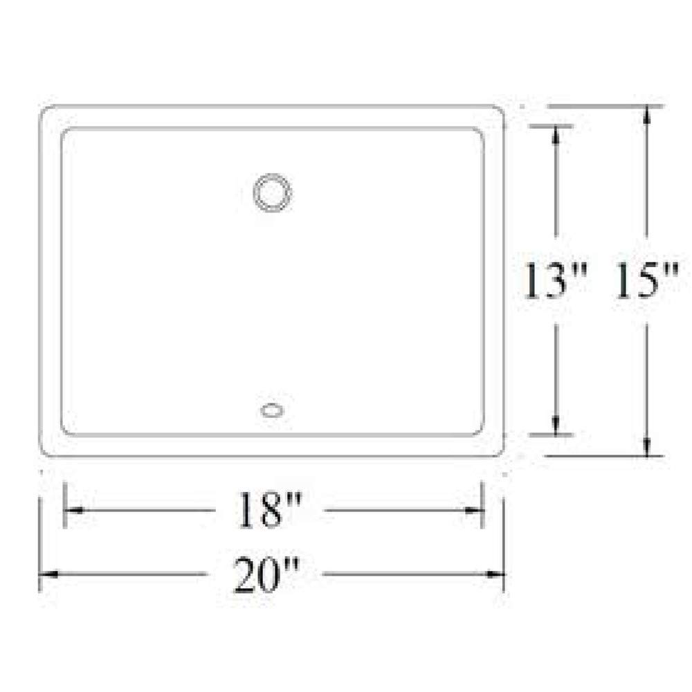 Nantucket Sinks 18 Inch x 13 Inch Undermount Ceramic Sink in White UM-18x13-W