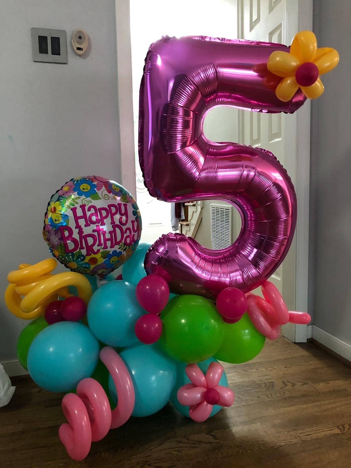 Pink 1 Balloons,40 Inch Birthday Foil Balloon Party Decorations Supplies Helium Mylar Digital Balloons (Pink Number 1)