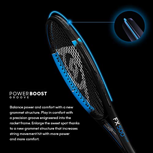 Dunlop Sports FX500 Tennis Racket, 4 1/2 Grip