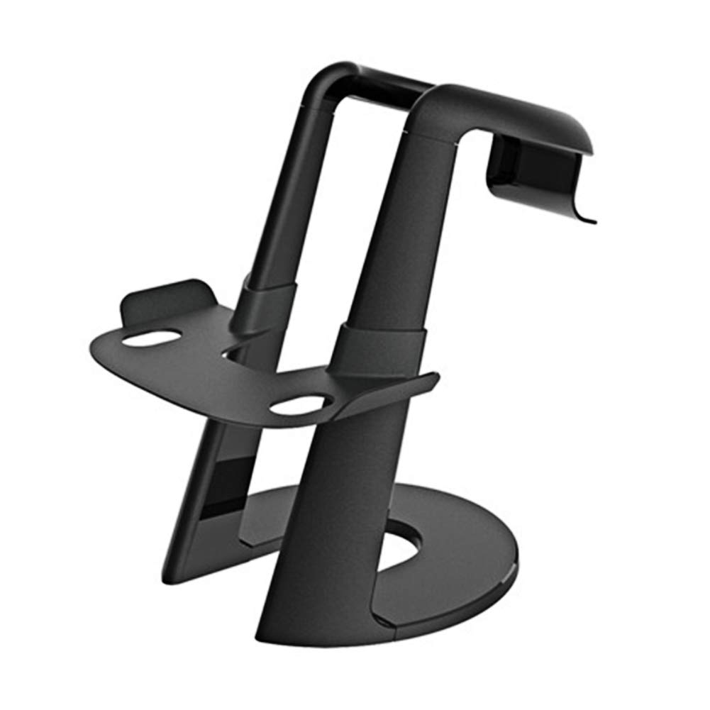 Denpetec VR Stand, Headset Display Holder for Oculus Quest 2 VR Headset Holder and Controller Mount Station for Oculus Quest 2/Rift/Rift S (Black Stand)