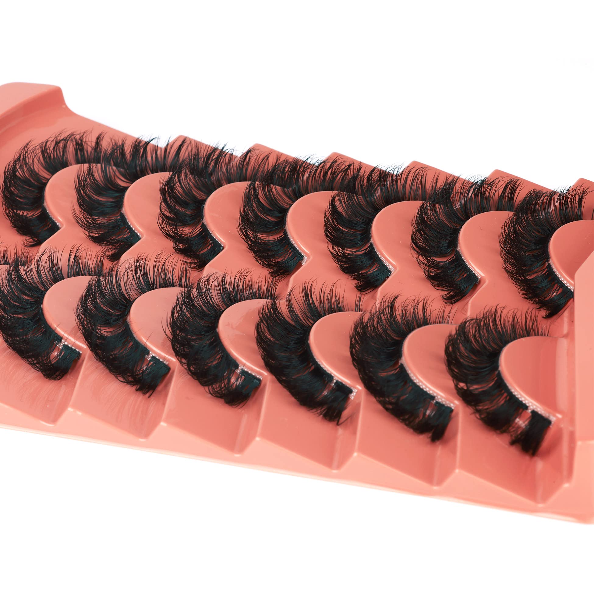 Fluffy False Eyelashes D Curl Faux Mink Lashes That Look Like Extensions DIY Cluster Lashes Wispy Pestañas Individual Eye Lash Clusters Natural Wispies Lashes ALPHONSE Mink Fake Eyelashes 7 Pairs Pack