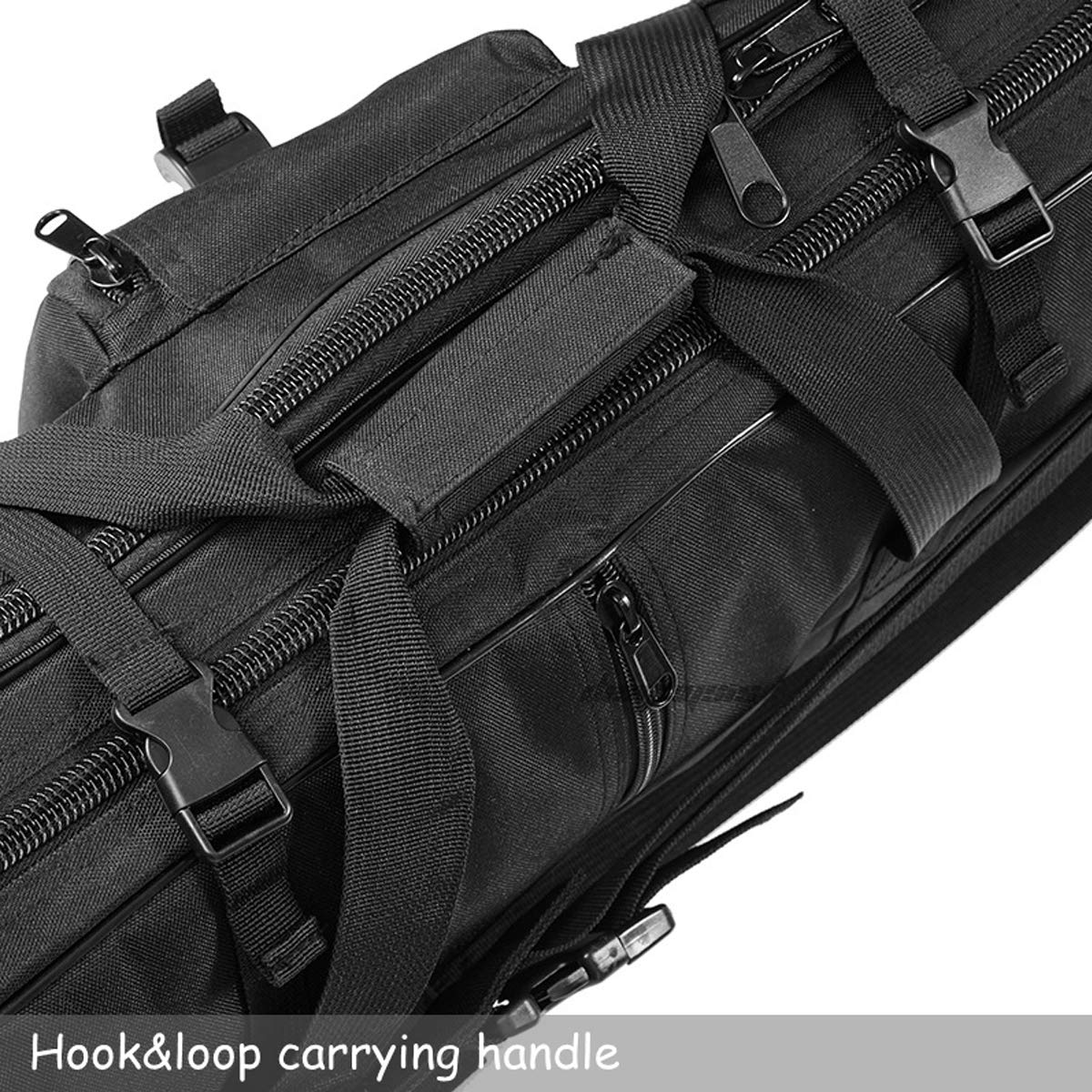 DGVR Portable Tactical Gun Bag Rifle Case Shotgun Bag Fishing Gear Storage Bag 120cm Black