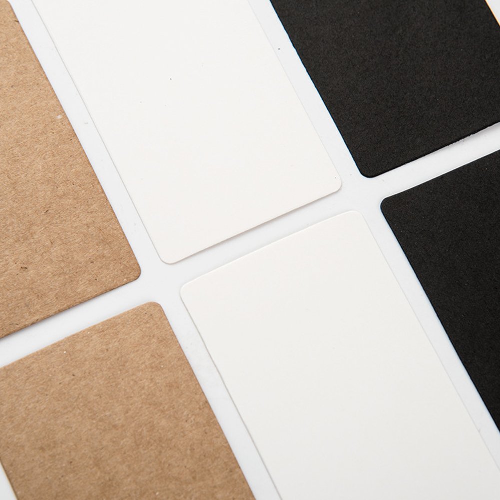 CREATIVE HOBBIES 100pcs Kraft Paper Double-Sided Blank Cards Business Cards Word Card Message Card DIY Gift Cards for Handwriting Doodle White 100 Sheets