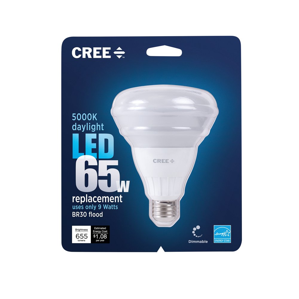 Cree BBR30-06500FLF-12DE26-4U100 65W Equivalent Daylight BR30 LED Flood Light Bulb
