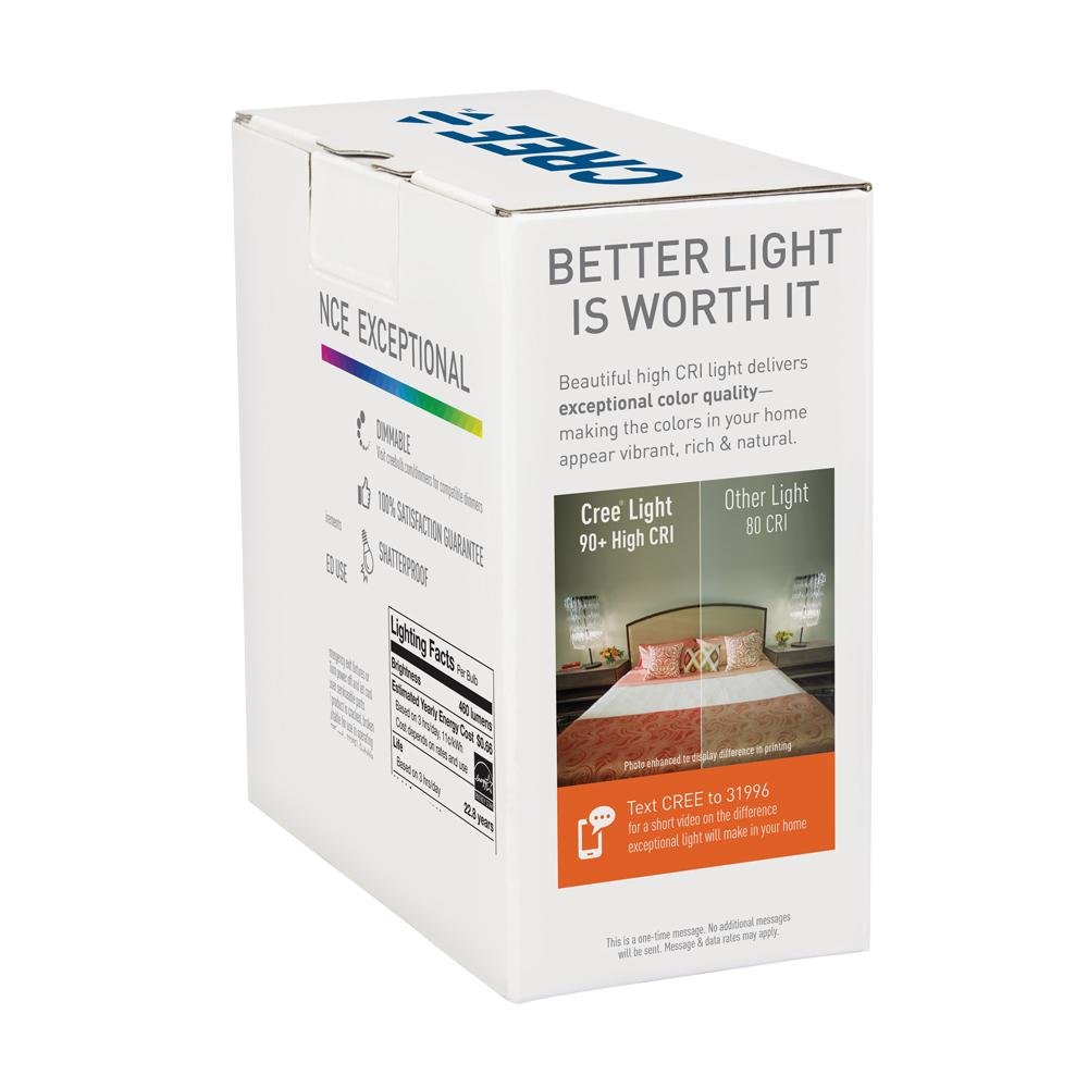 Cree Led 40W Replacement A19 Soft White (2700K) Dimmable Light Bulb (4-Pack)