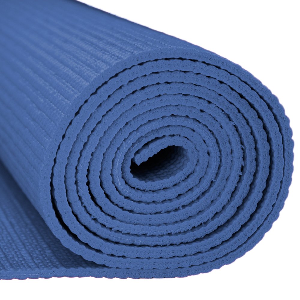 Crown Sporting Goods 3mm Compact Cushion Yoga Mat, Black, 1/8"