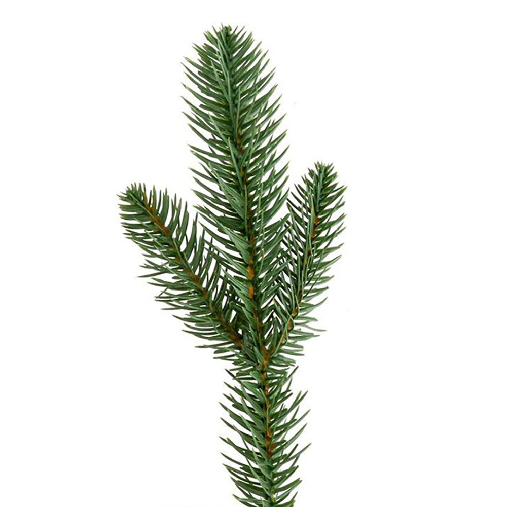 wonuu 25pcs Artificial Pine Green Leaves Needle Garland for Christmas Embellishing and Home Garden Decor, 11x4.7 Inches(Green-25 Pack)