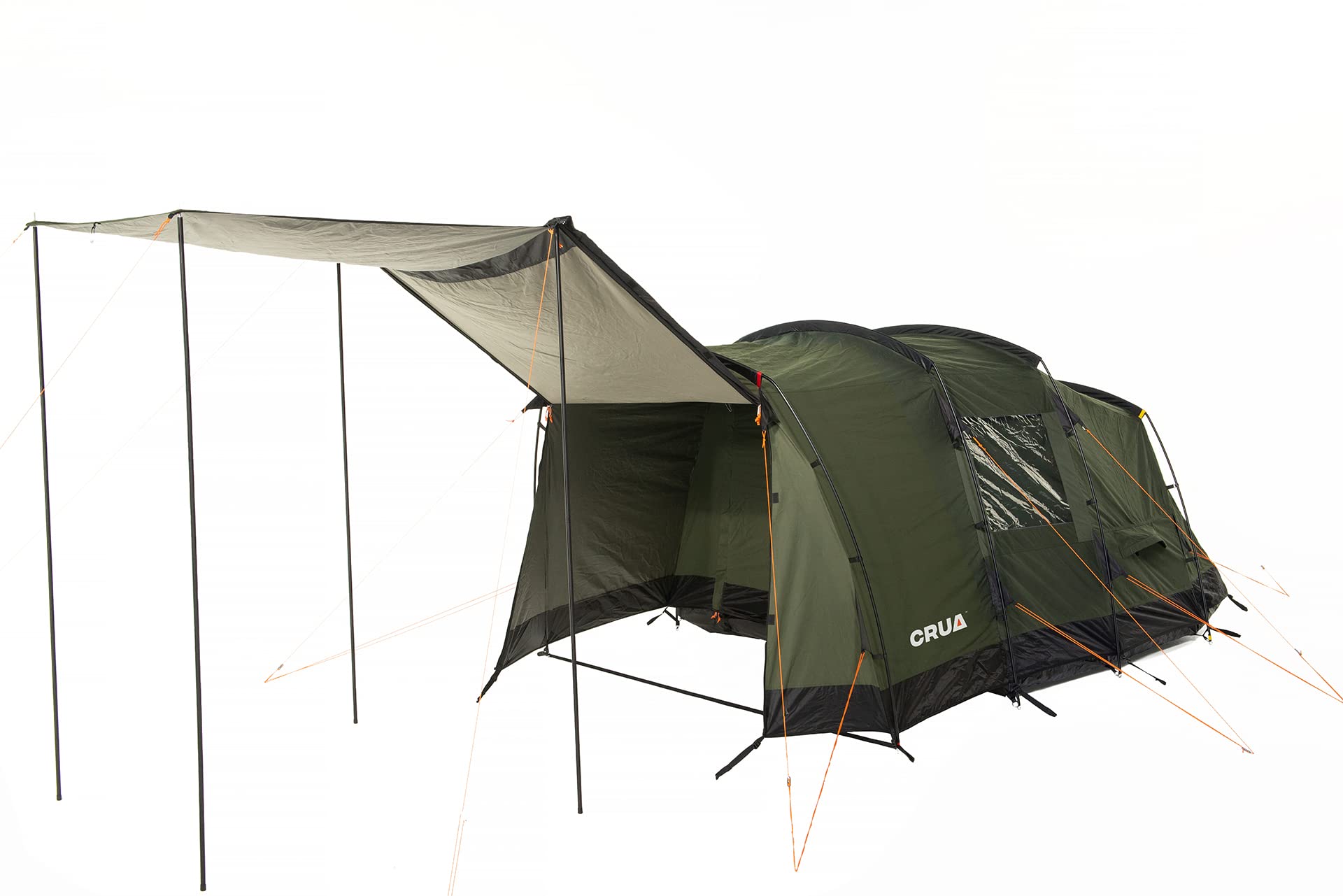 Crua Tri - 3 Person Insulated Tent, Waterproof and Windproof Tent with Warmth & Cooling Insulation Built-in for The 4 Seasons and Added Extendable Porch
