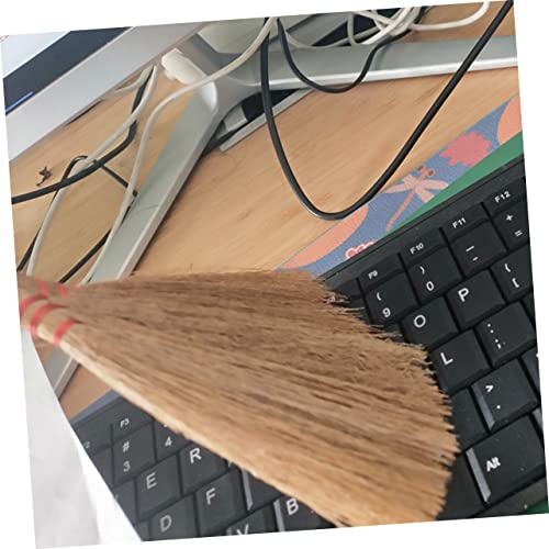 Healeved 2 Pcs Hand-Knitted Small Broom Small Cage Broom Hamster Broom Hamster Mini Broom Pet Cage Cleaning Household Brooms Cage Cleaning Tool Sweep Cleaning Brush Floor Sweeper Miscanthus