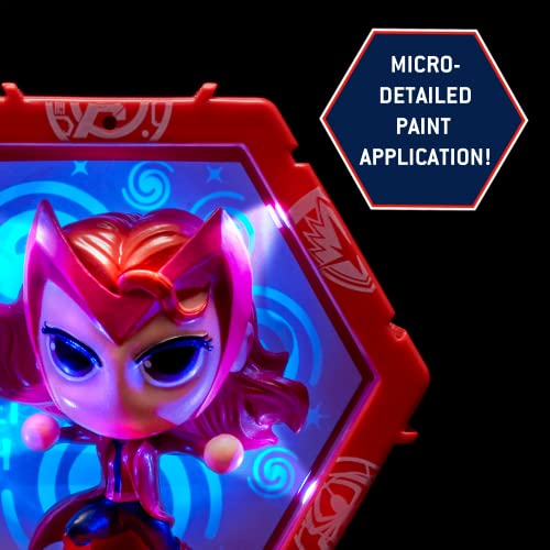 WOW! PODS Avengers Collection - Scarlet Witch | Superhero Light-Up Bobble-Head Figure | Official Marvel Collectable Toys & Gifts,4 inches