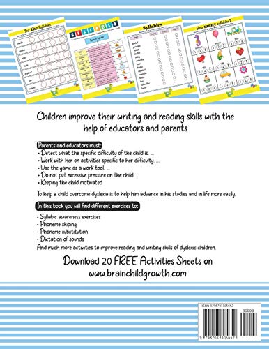 Writing Workbook for Kids with Dyslexia. 100 activities to improve writing and reading skills of dyslexic children. Black & White edition. Volume 4.