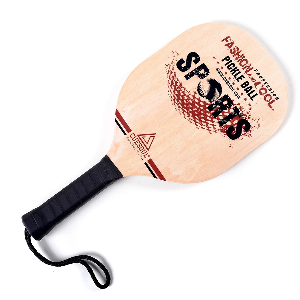 CUESOUL Basswood Pickleball Paddle Bundle with 2 Paddles,4 Balls,1 Carrying Bag