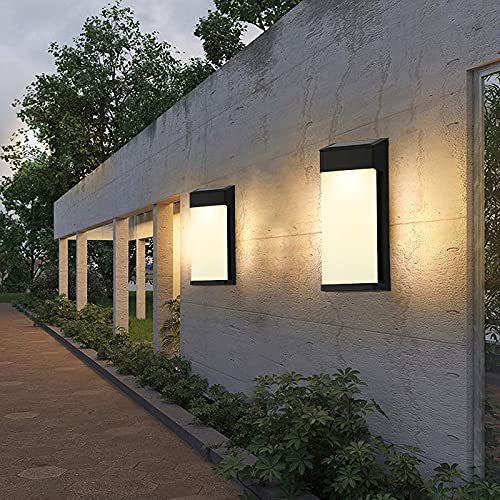 YanFeng Outdoor Wall Light, Automatic Security Sensor Wall Light, Waterproof Exterior Wall Sconce Lamp Warm White Light Wall Mount Porch Lights for Home Garden Courtyard Hallway Balcony
