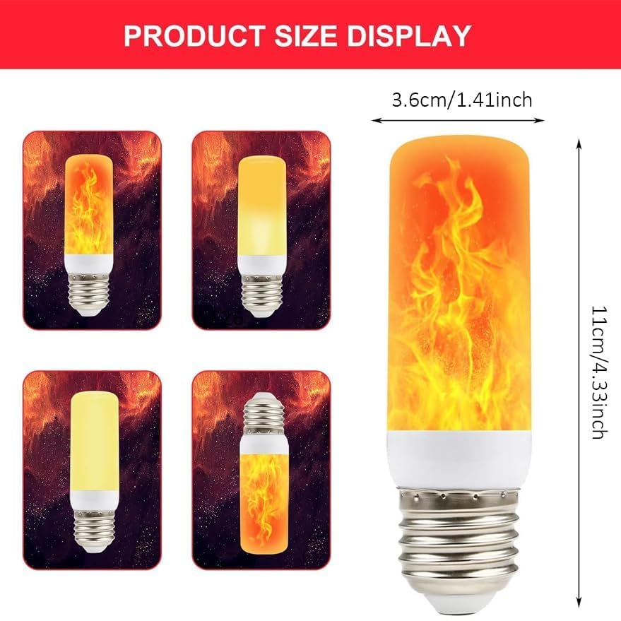 iCrius 2-Pack LED Flame Light Bulbs
