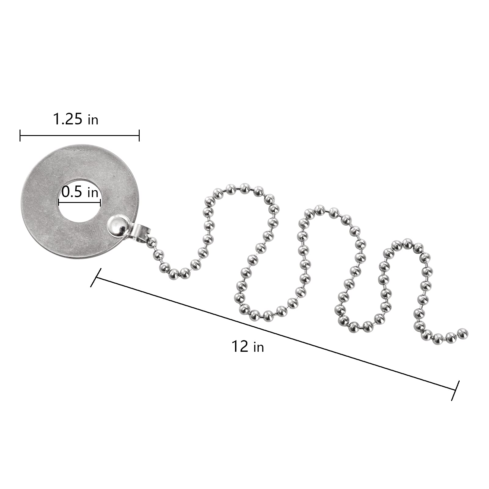 YOUEON 6 Pack Cymbal Sizzler Drum Cymbal Chain, 12 Inch Stainless Steel Cymbal Extension Chain for Rides, Crashes, Chinas, Drum Jazz Set, Drum Kits, Jazz Drums, No Rivets Required