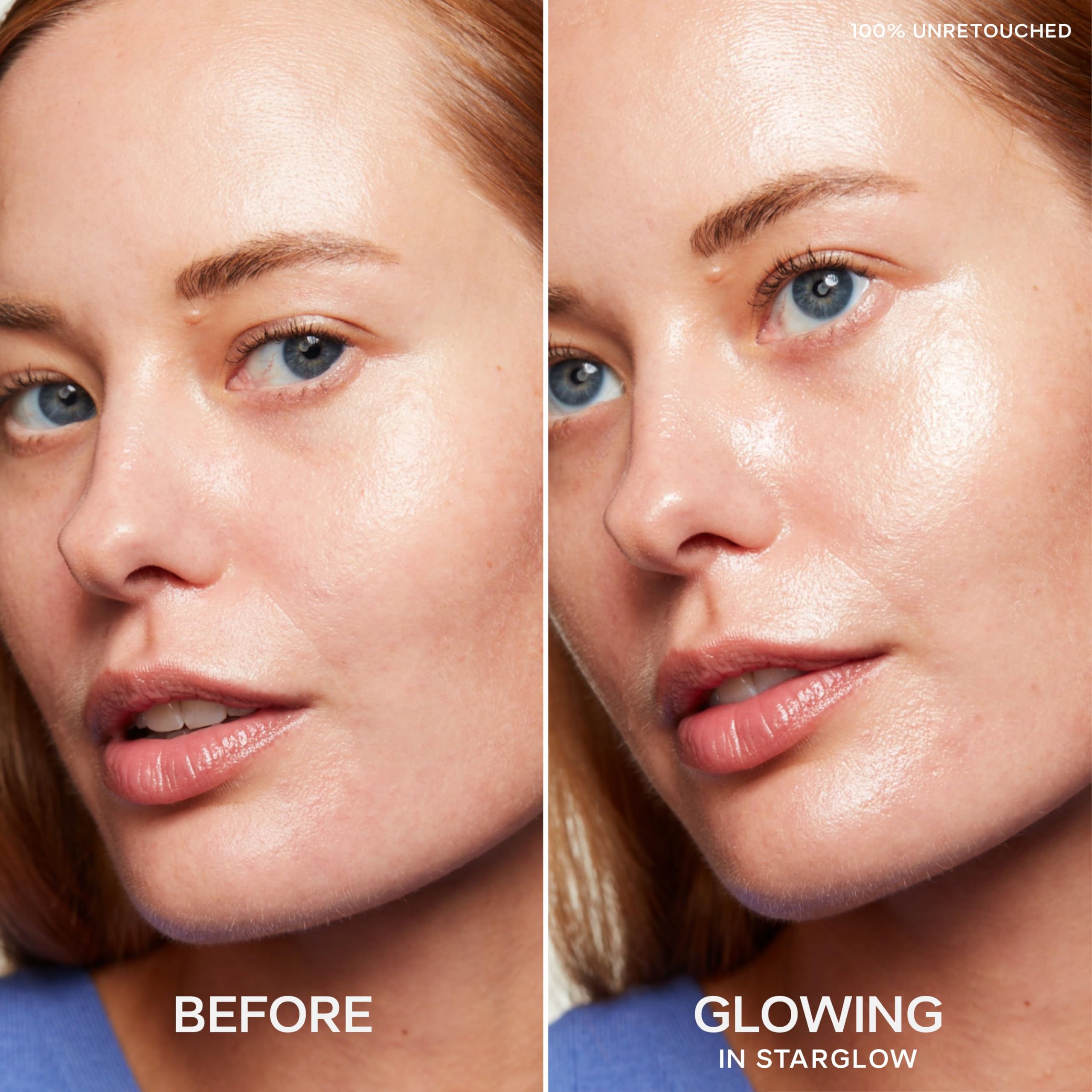 Saie Mini Glowy Super Gel Lightweight Illuminator - Luminizer + Makeup Primer for Glowing Skin - Enriched with Vitamin C + Hydrating Squalane Oil - Travel Size Holiday Gifts - Starglow (0.5 oz)
