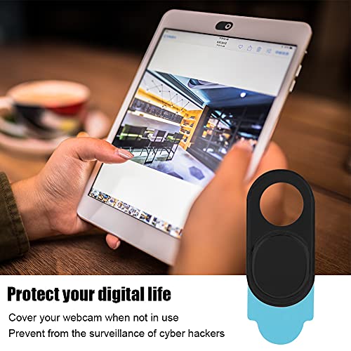 SALUTUY Lens, Wide Compatibility Metal Material Webcam Cover Sticker Laptop Camera Cover for Protecting Your Digital Life for Laptops for Desktops(Black)