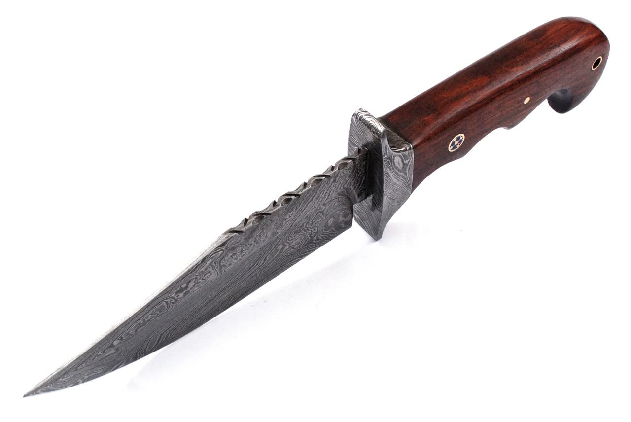 Custom Handmade Fixed Blade Damascus Knife for Hunting, Camping & Hiking Damascus Knife with Sheath for Outdoor Uses