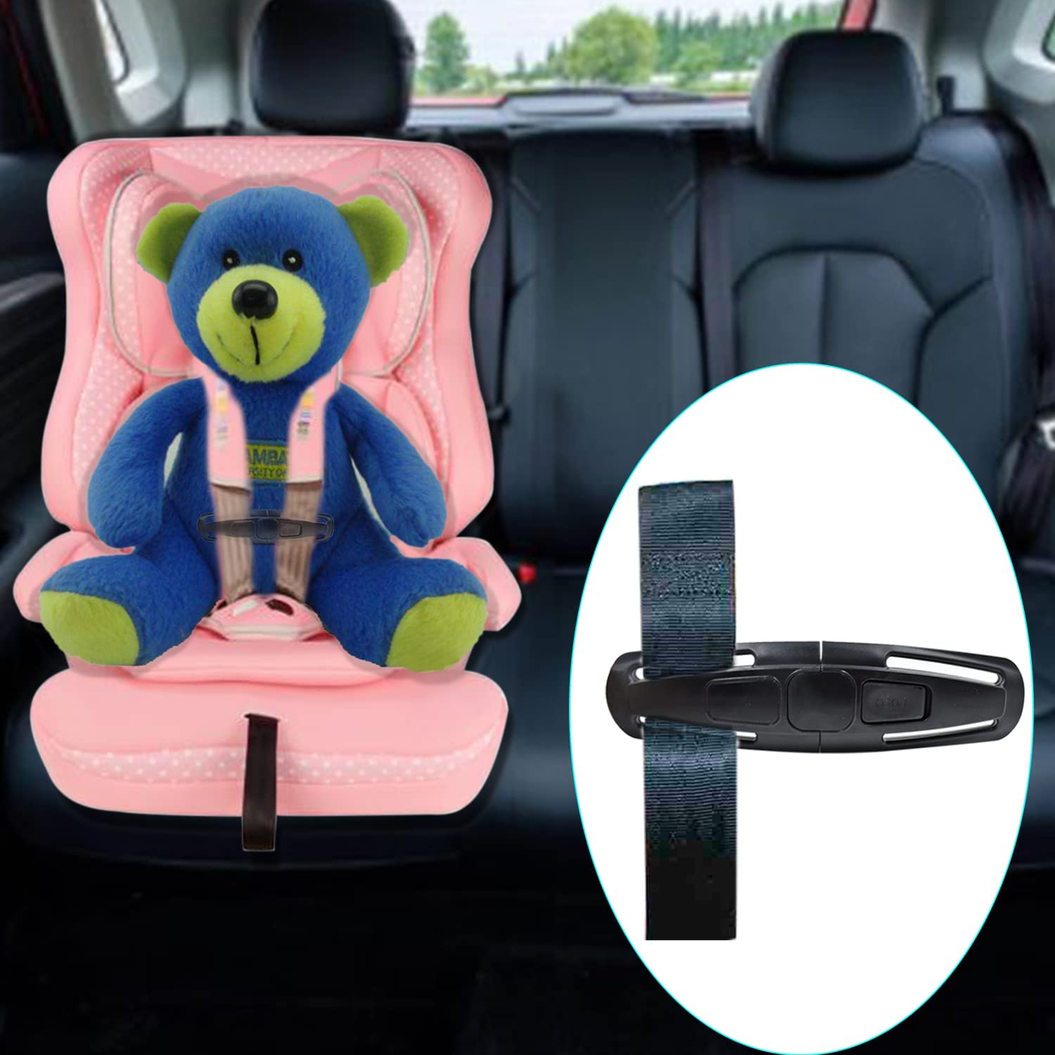 Seat Chest Harness Clip Seat Safety Belt Clip Buckle Universal Replacement Lock Stroller Chest Clip for Baby and Kids Trend, Adjustable Guard