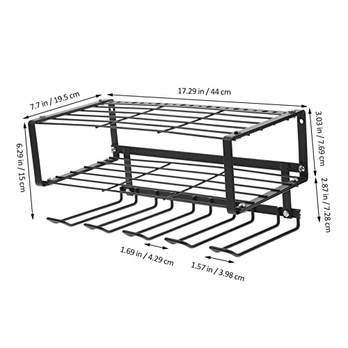 IMIKEYA Electric Drill Storage Rack Electric Tool Electrical Tools Garage Organizer Heavy Duty Shelves Power Screwdriver Cordless Power Tools Cordless Drills Drill Rack Carbon Steel Black