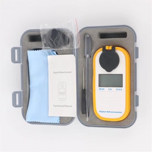 KYKYK Refractometer, Auto Refractometer Digital Honey Refractometer Sugar Syrup Meter 0-90.0% Brix Refractometer Baume Honey Concentration for Fruit, Homebrewing, Juice, Vegetables