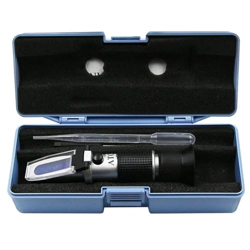 KYKYK Refractometer, 4 in 1 ATC Detector Handheld Electrolyte Hydrometer Refractometer Car Urea Fluid Tester Battery Freezing Automotive Antifreeze for Fruit, Homebrewing, Juice, Vegetables