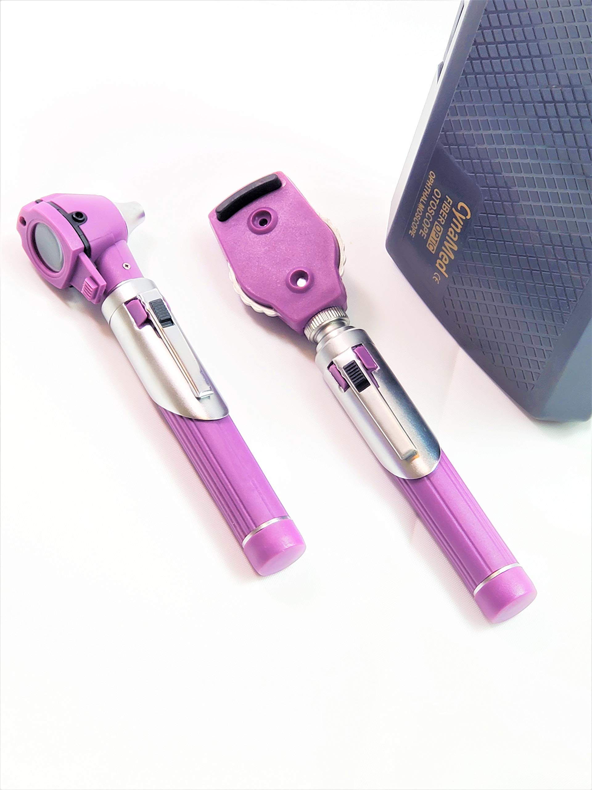 PURPLE OTOSCOPE SET -LED Otoscope/School Kit-CYNAMED