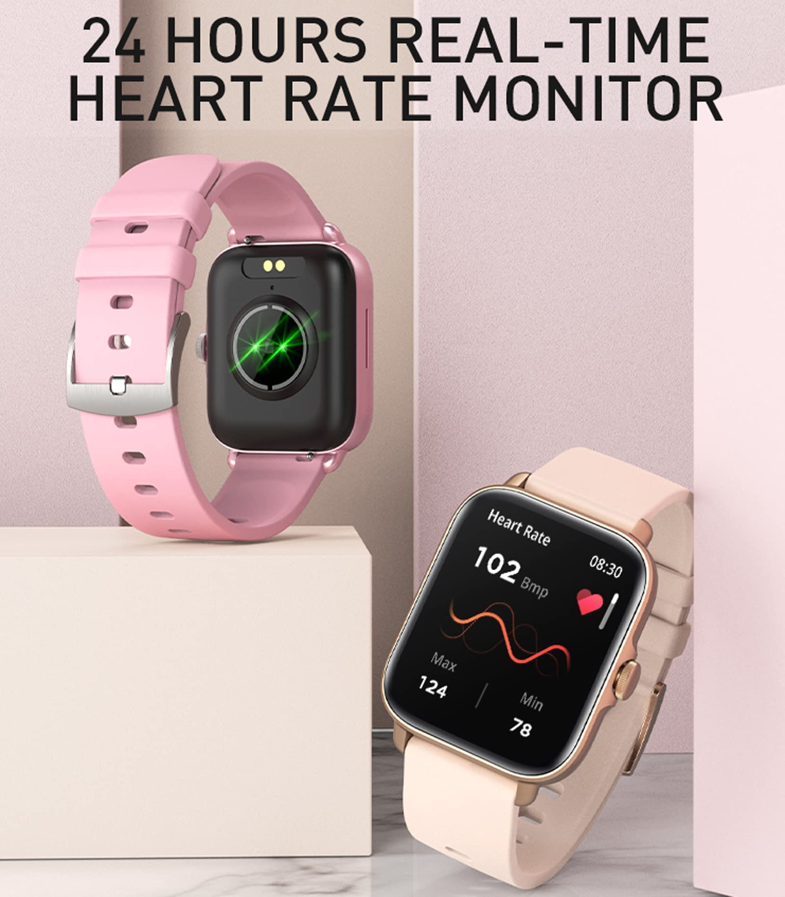 Smart Watch for Text and Call (Make/Answer Call) Smart Watch for iPhone Compatible Android Phones Fitness Tracker Pedometer Step Counter Sport Bluetooth Call Watch Phone Watches