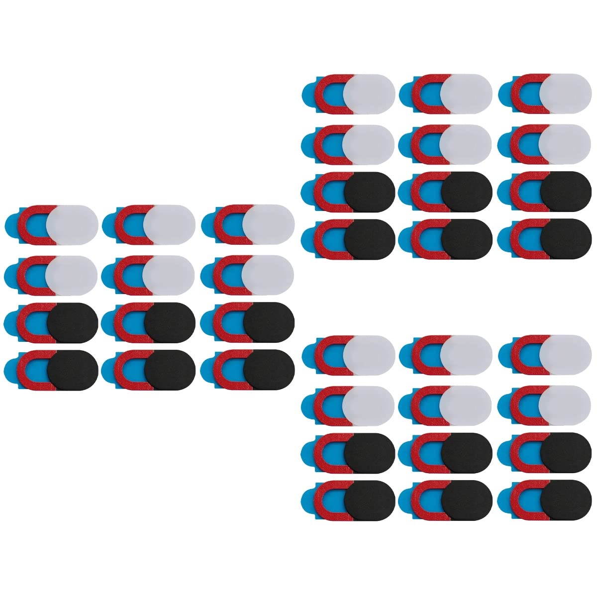 SOLUSTRE 36 Pcs Camera Cover Camera Privacy Protector Camera Privacy Cover Webcam Shield Webcam Slide Blocker Webcam Cover Slide Phone Webcam Cover Webcam Covers Metal White Abs Cover Plate