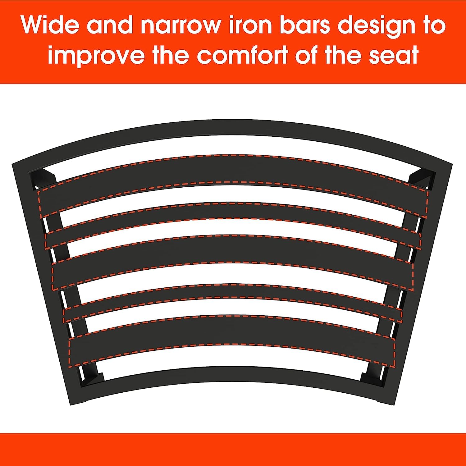 Mingyall Heavy Duty Curved Fire Pit Bench Set of 4, Metal Outside Bench, Outdoor Fire Pit Seating, Steel Backless Fire Pit Bench for Garden, Patio, Porch, Backyard, Plant Stand